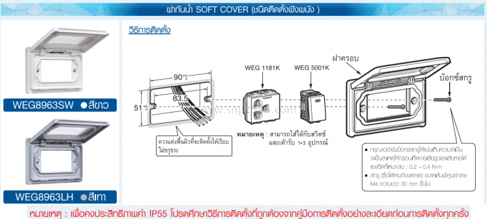 PANASONIC - WEATHERPROOF PLATE WITH SOFT COVER WINDOW